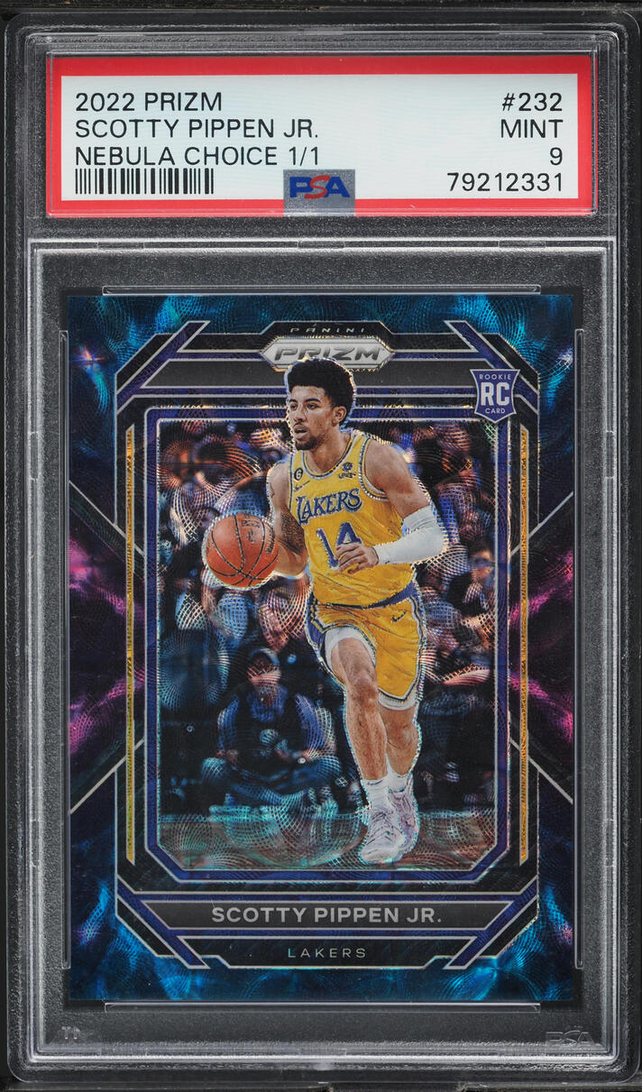 2022 Panini Prizm Nebula Choice Scotty Pippen Jr. ROOKIE 1/1 #232 PSA 9 ...