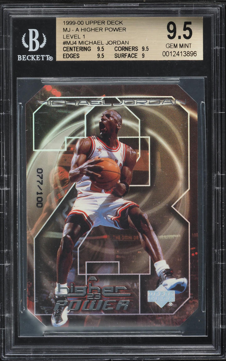 1999 Upper Deck MJ A Higher Power Level 1 Michael Jordan /100 #MJ4 BGS ...