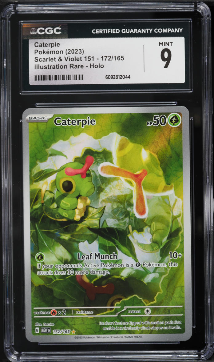 2023 Pokemon Scarlet & Violet 151 IR Caterpie #172 CGC 9 MINT on ...
