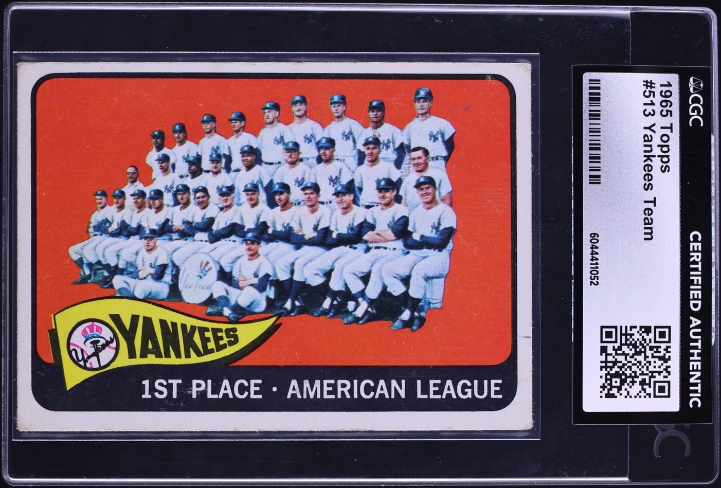 1965 Topps Yankees Team #513 CGC AUTH on Fanatics Collect