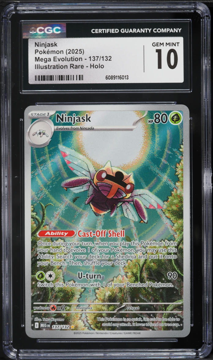 2025 Pokemon Mega Evolution IR Ninjask #137 CGC 10 GEM MINT on Fanatics ...