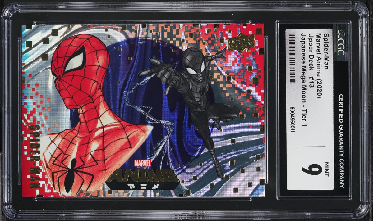 2020 Upper Deck Marvel Anime Japanese Mega Moon Tier 1 Spider-Man #13 ...