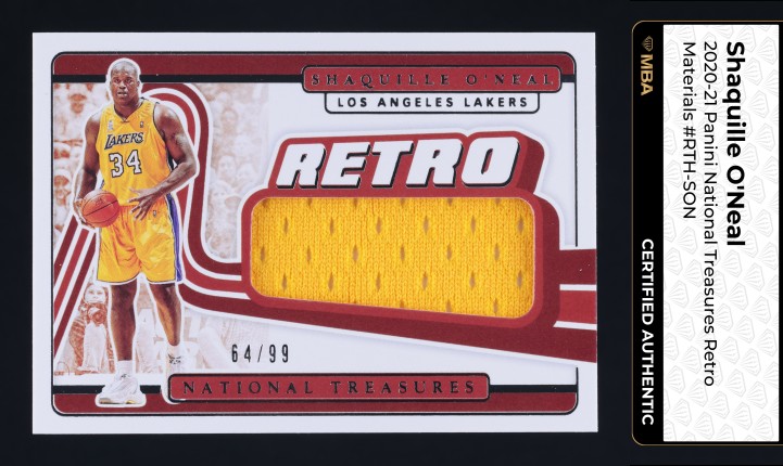 2020 National Treasures Retro Shaquille O'Neal PATCH /99 #RTH-SON MBA ...