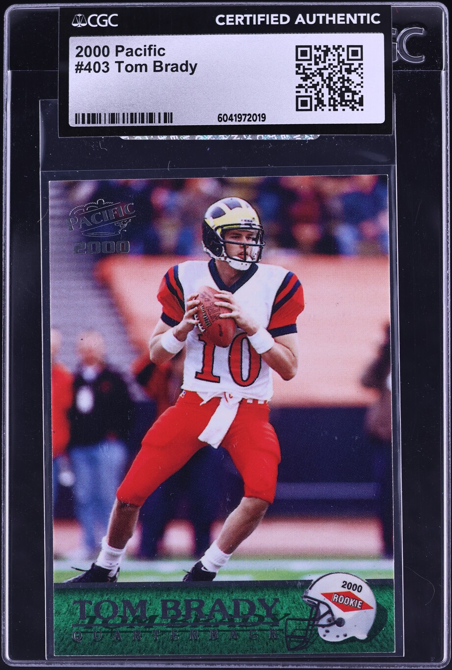 2000 Pacific Football Tom Brady ROOKIE #403 CGC AUTH on Fanatics Collect