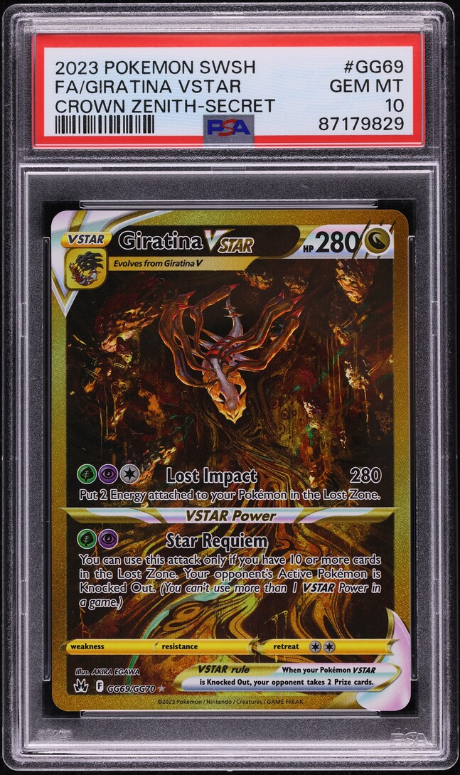 2023 Pokemon Sword & Shield Crown Zenith Giratina VSTAR #GG69 PSA 10 ...