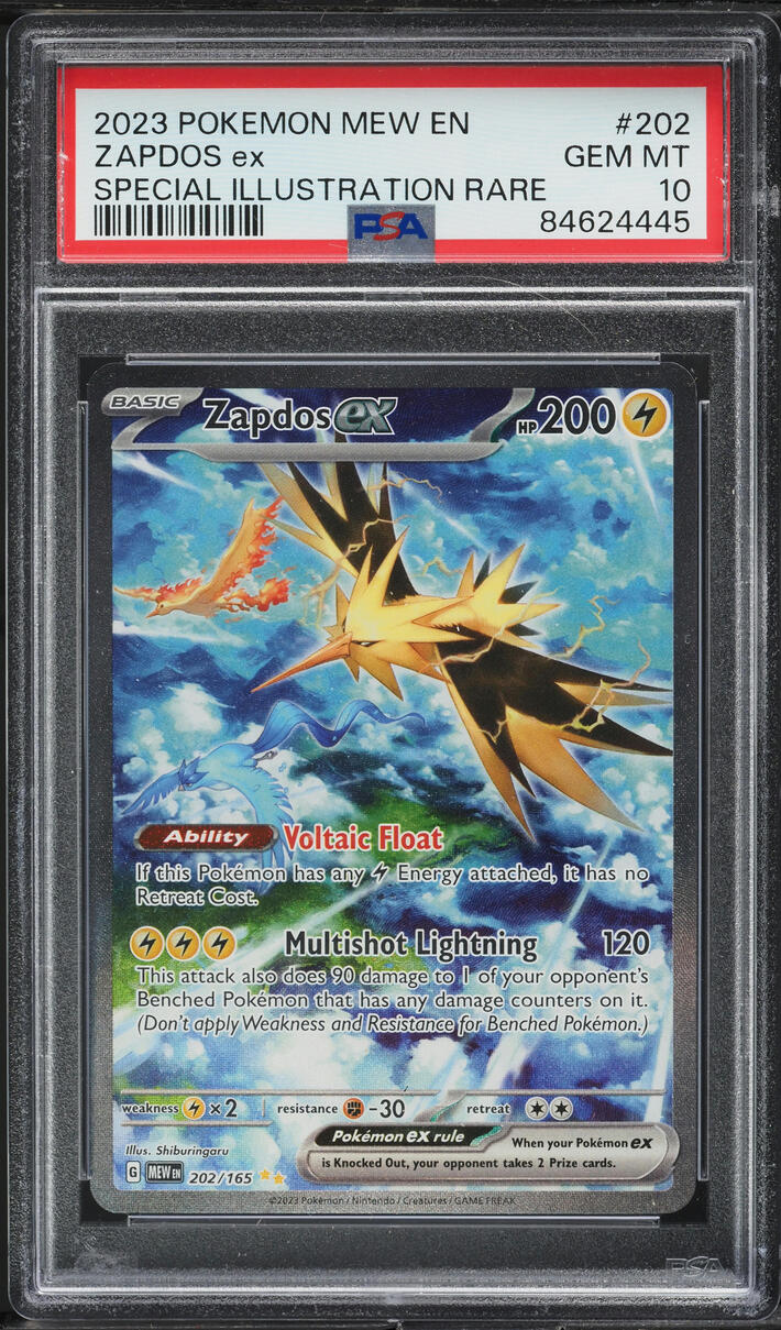 2023 Pokemon SV 151 Illustration Rare Zapdos ex #202 PSA 10 GEM MINT on ...