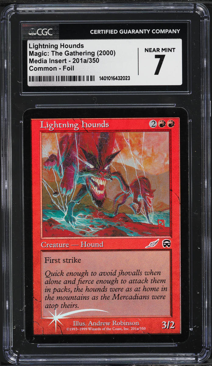 2000 Magic The Gathering MTG Media Insert Foil Lightning Hounds #201a ...