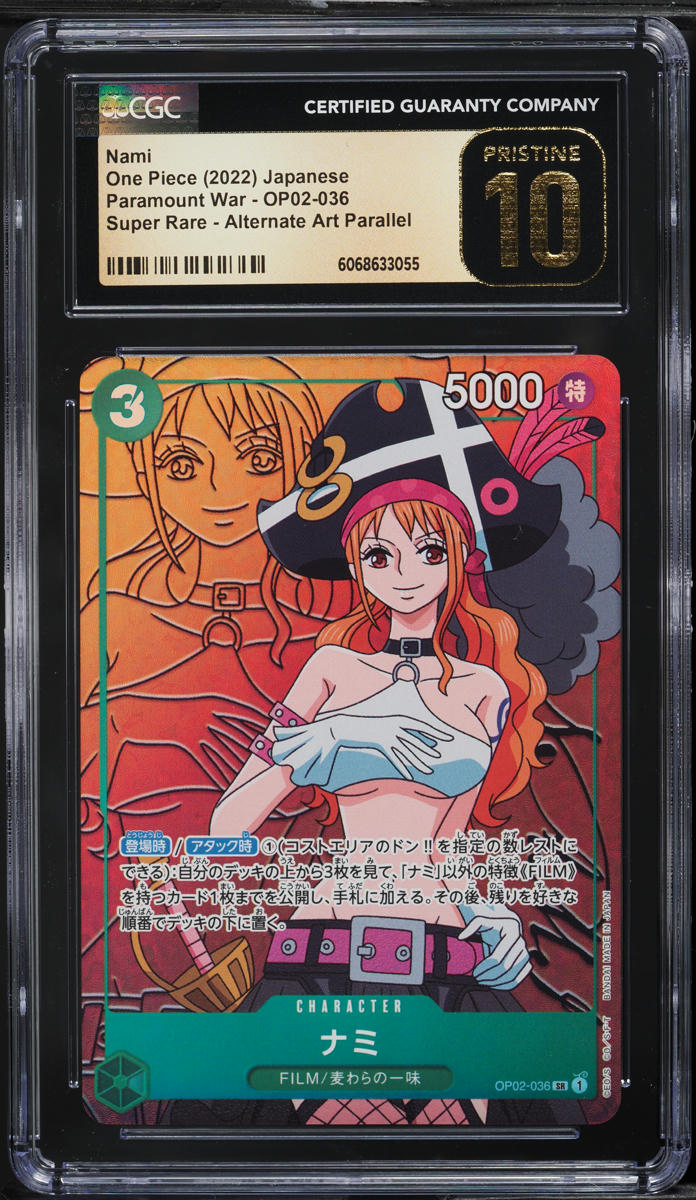 2022 One Piece Japanese Paramount War Alt Art Nami #OP02-036 CGC 10 ...