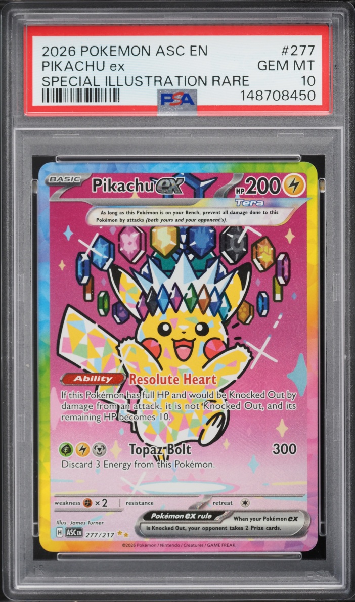 2026 Pokemon Mega Evolution Ascended Heroes SIR Pikachu EX #277 PSA 10 ...