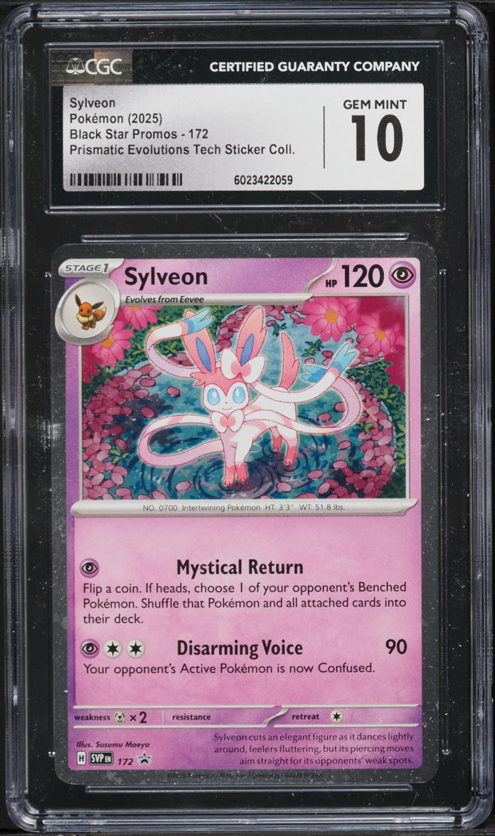 2025 Pokemon SV Promo Prismatic Evolutions Tech Sticker Sylveon #172 ...
