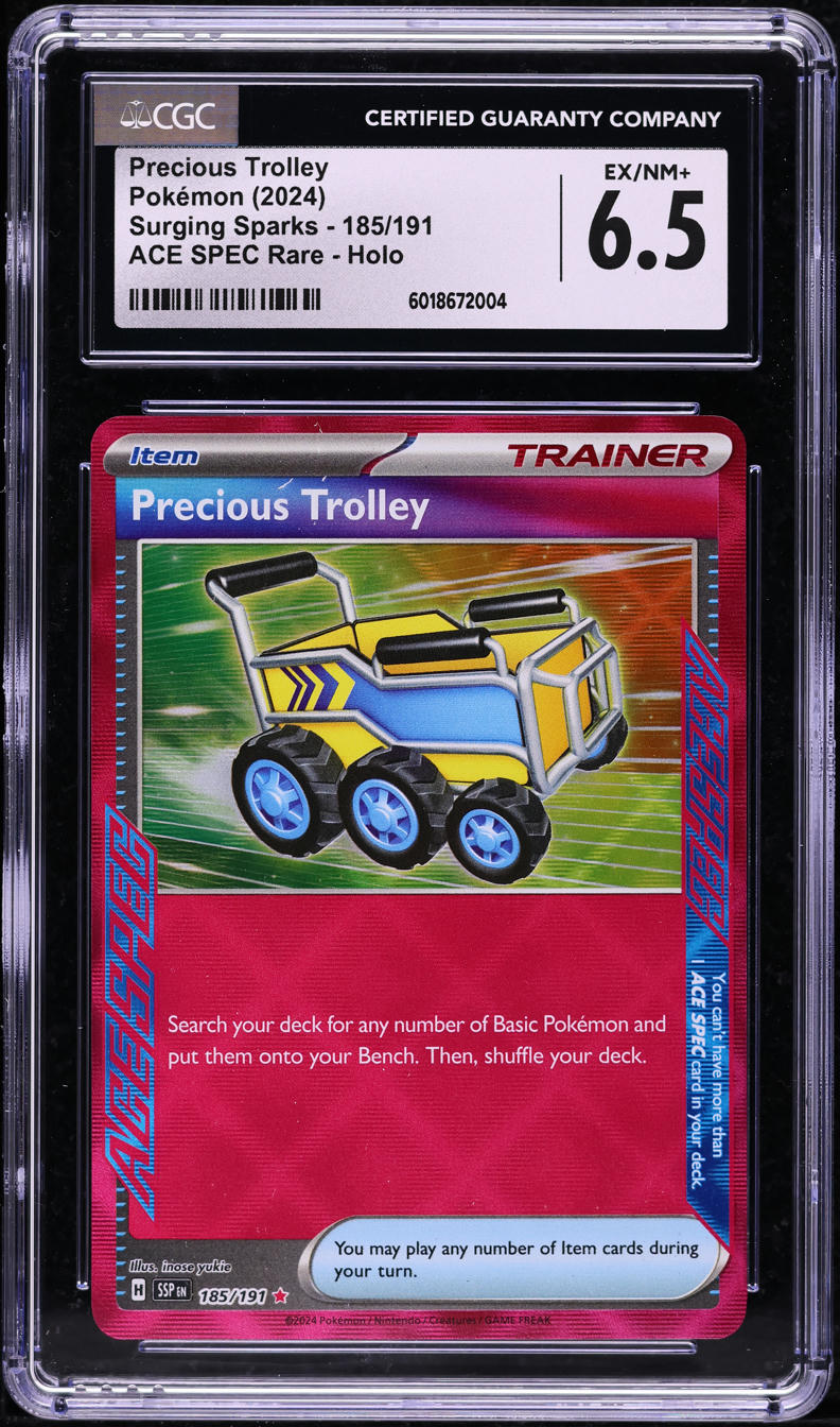 2024 Pokemon SV Surging Sparks Ace Spec Holo Precious Trolley #185 CGC ...
