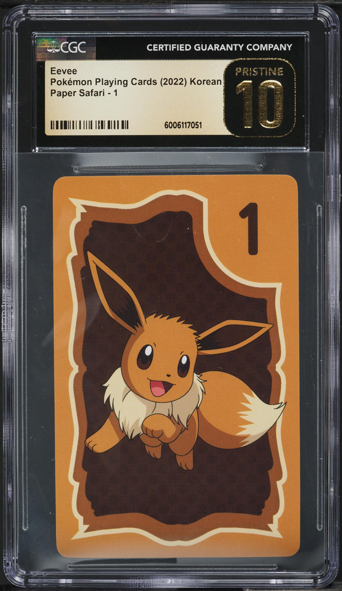 2022 Pokemon Korean Playing Cards Paper Safari Eevee #1 CGC 10 PRSITINE ...