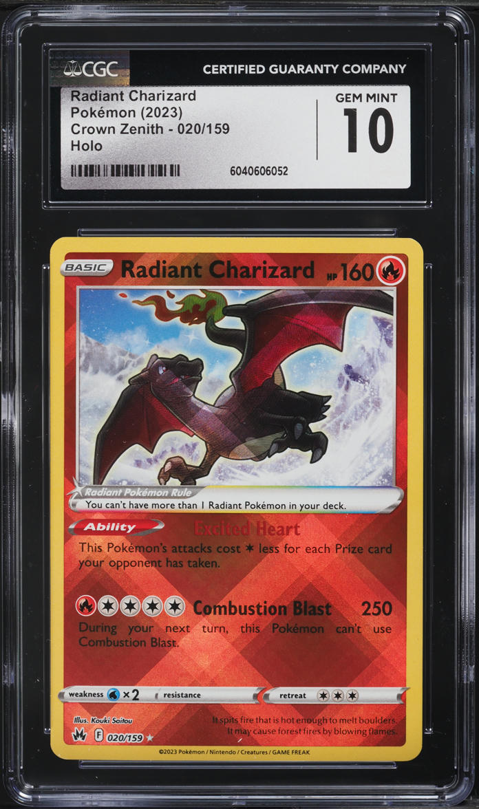 2023 Pokemon Sword & Shield Crown Zenith Radiant Charizard #20 CGC 10 GEM MINT on Fanatics Collect