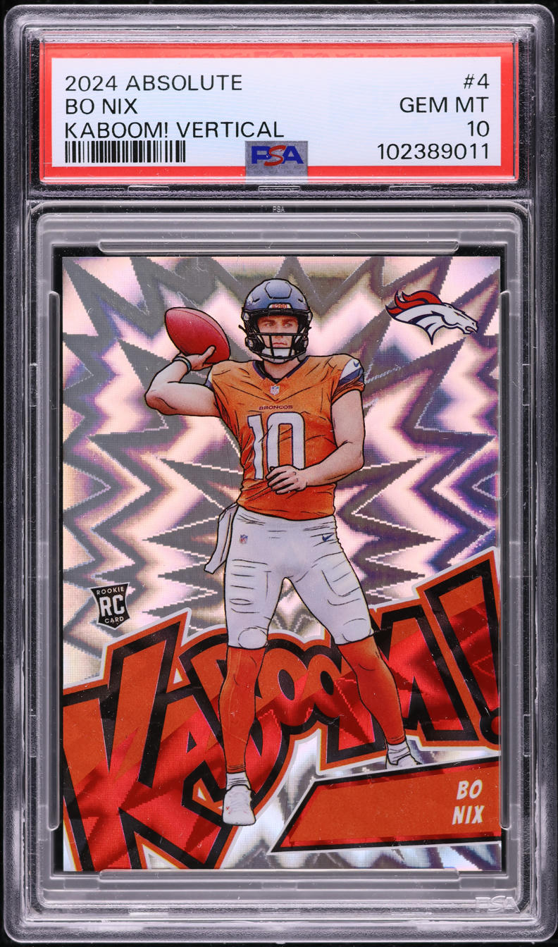 2024 Absolute Kaboom! Vertical Bo Nix ROOKIE #4 PSA 10 GEM MINT on ...