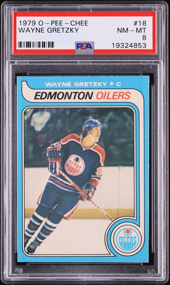 1979 O-Pee-Chee Hockey Wayne Gretzky ROOKIE #18 PSA 8 NM-MT on Fanatics Collect