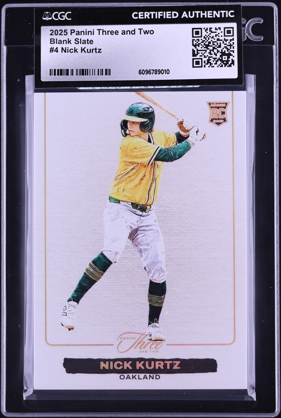 2025 Panini Three And Two Blank Slate Nick Kurtz ROOKIE #4 CGC AUTH on Fanatics Collect