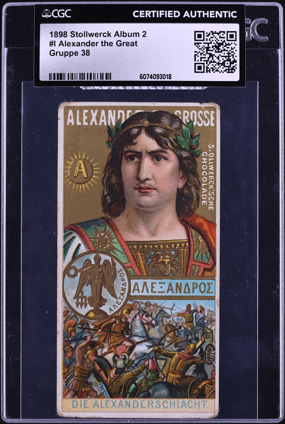 1898 Stollwerck Album 2 Gruppe 38 Alexander The Great #I CGC AUTH on ...