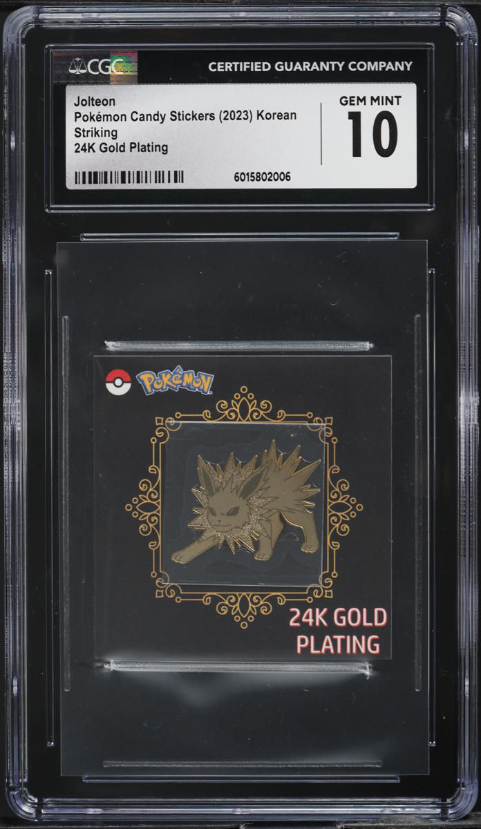 2023 Pokemon Korean Candy Stickers Striking 24K Gold Plating Jolteon ...