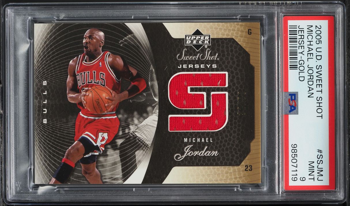 2005 Upper Deck Sweet Shot Gold Michael Jordan PATCH /50 #SSJ-MJ PSA 9 ...