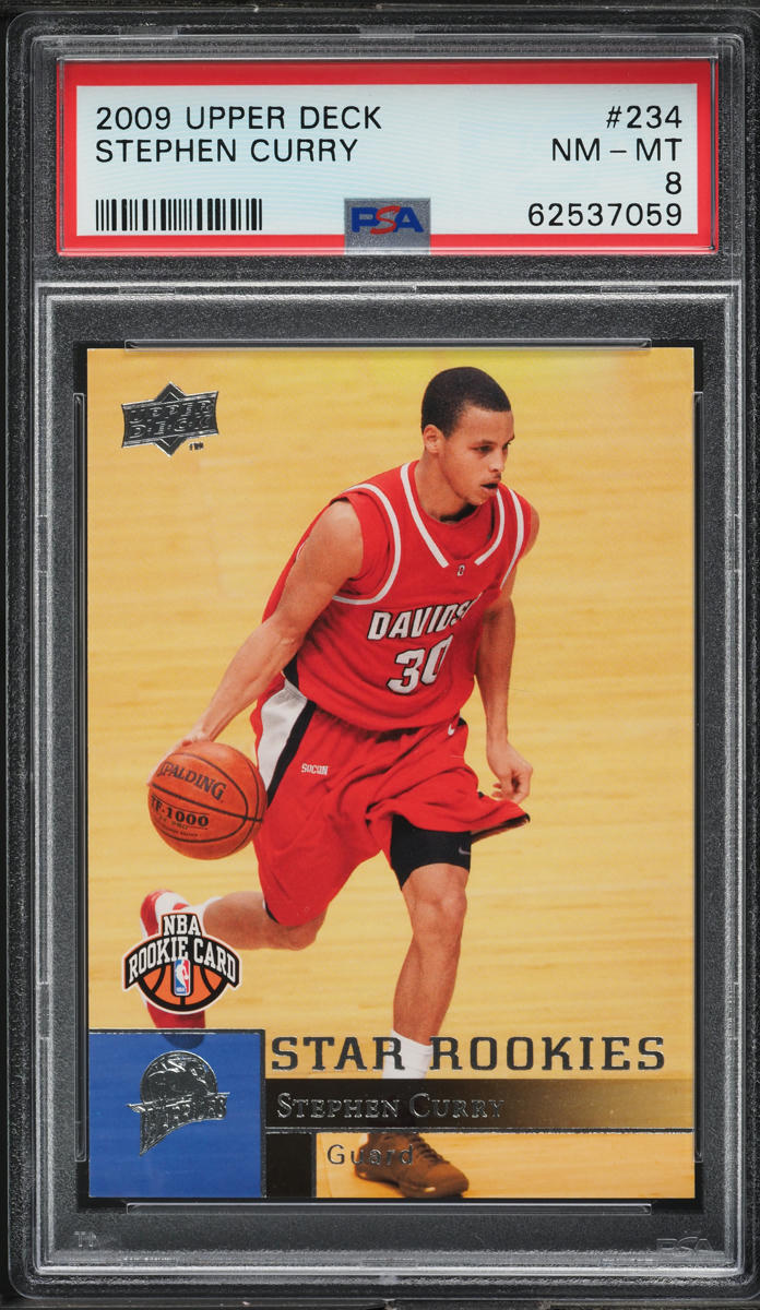2009 Upper Deck Basketball Stephen Curry ROOKIE #234 PSA 8 NM-MT on ...