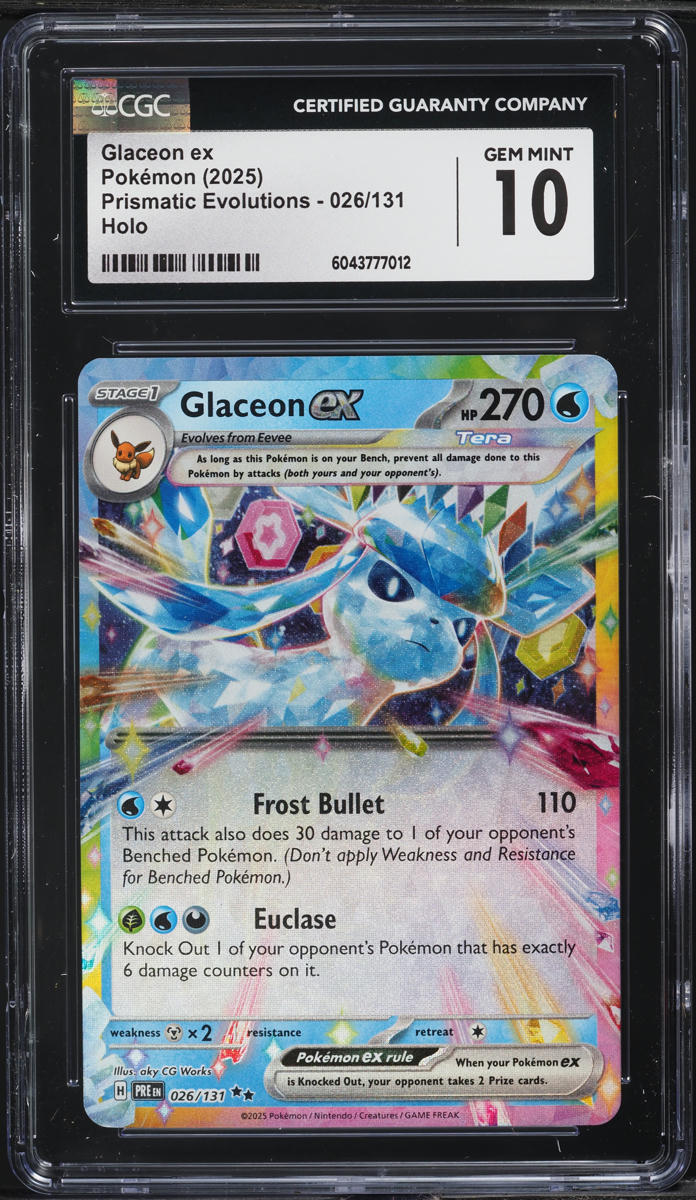 2025 Pokemon SV Prismatic Evolutions Glaceon ex #26 CGC 10 GEM MINT on Fanatics Collect