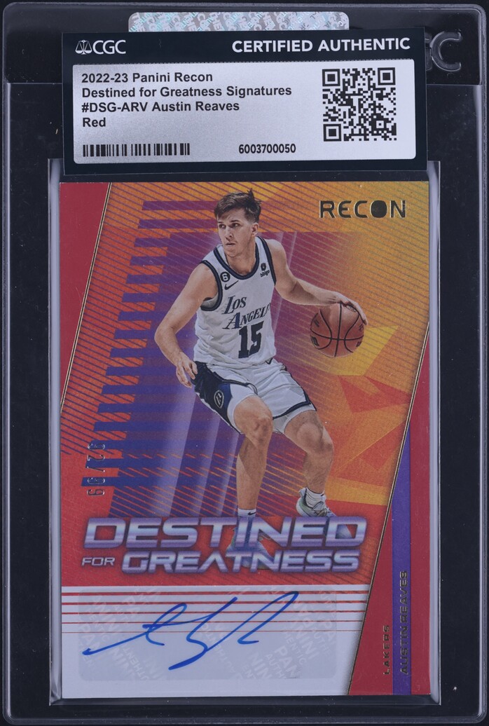 2022 Panini Recon Destined For Greatness Red Austin Reaves AUTO /99 CGC ...