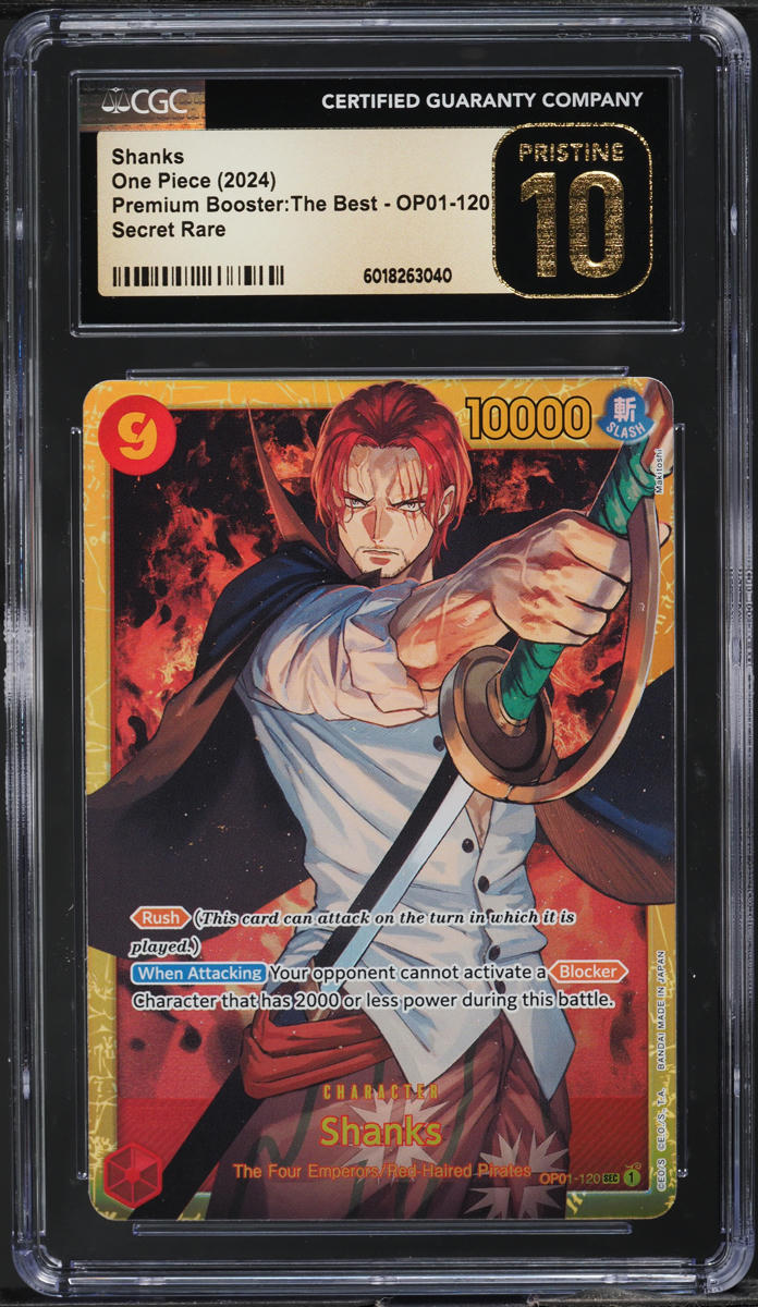 2024 One Piece Premium Booster The Best Shanks #OP01-120 CGC 10 PRISTINE on Fanatics Collect