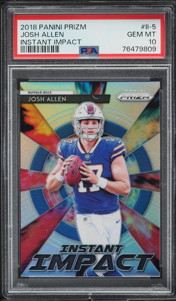 2018 Panini Prizm Instant Impact Silver Josh Allen ROOKIE #II-5 PSA 10 ...