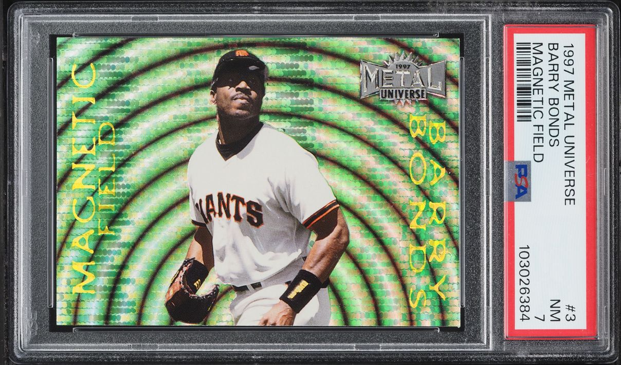 1997 Metal Universe Magnetic Field Barry Bonds #3 PSA 7 NRMT on ...