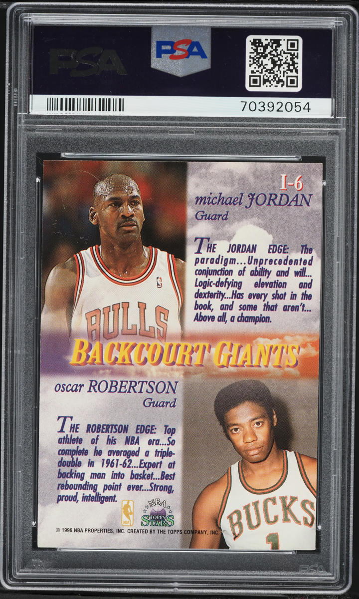 1996 Topps NBA Stars Imagine Michael Jordan Oscar Robertson #I-6 PSA 10 ...