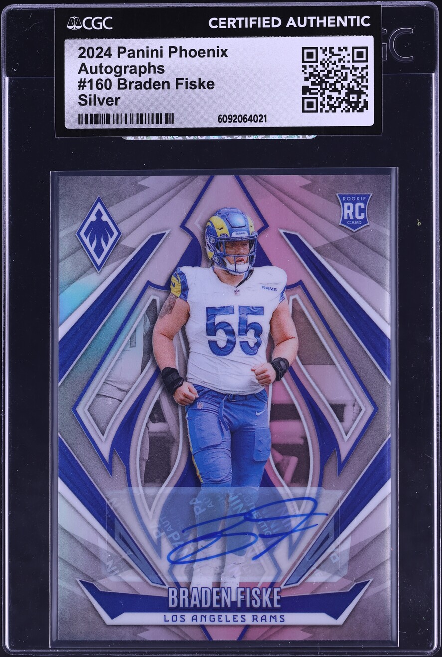 2024 Panini Phoenix Silver Braden Fiske ROOKIE AUTO /199 #160 CGC AUTH ...