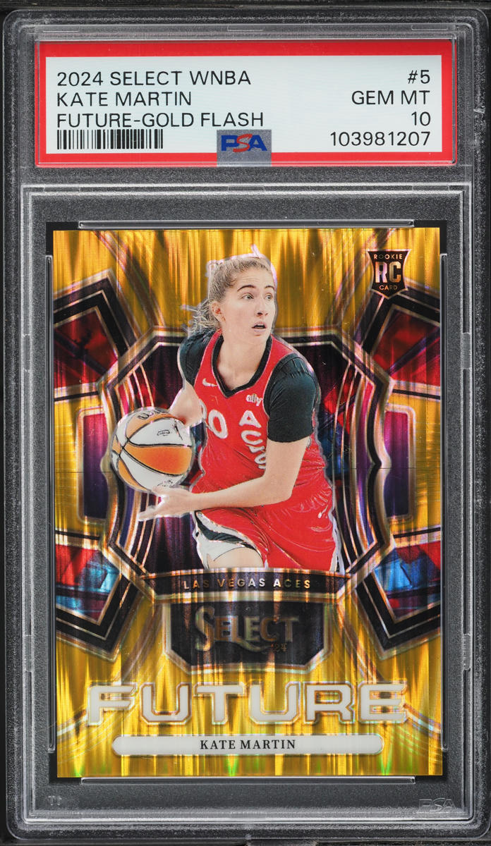 2024 Select WNBA Future Gold Flash Kate Martin ROOKIE /10 #5 PSA 10 GEM MINT on Fanatics Collect
