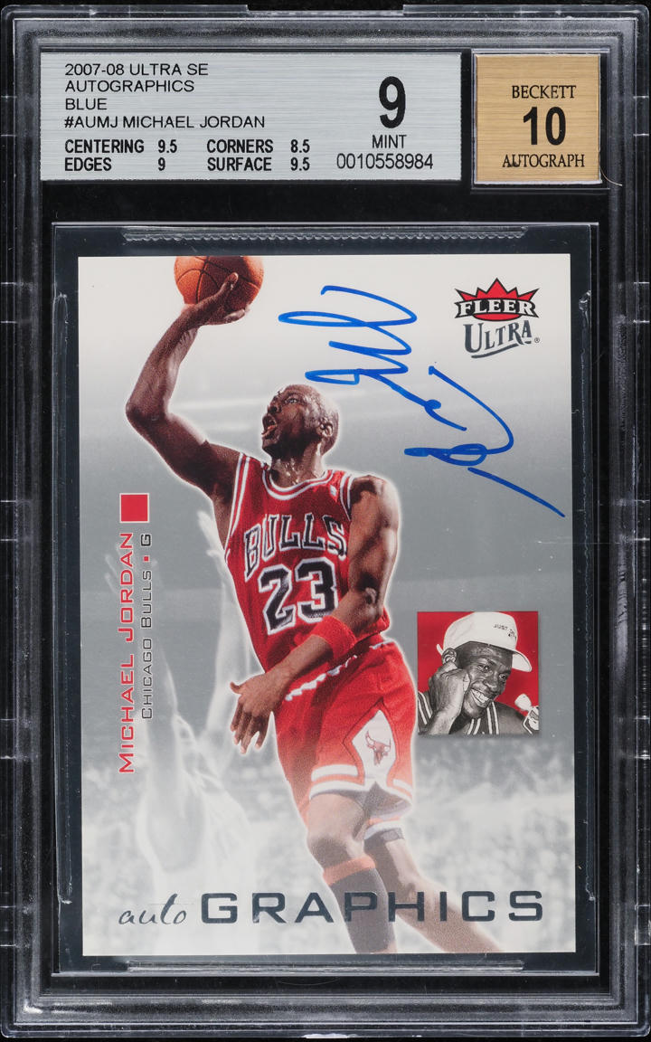 2007 Ultra SE Autographics Blue Michael Jordan AUTO #AU-MJ BGS 9 MINT ...