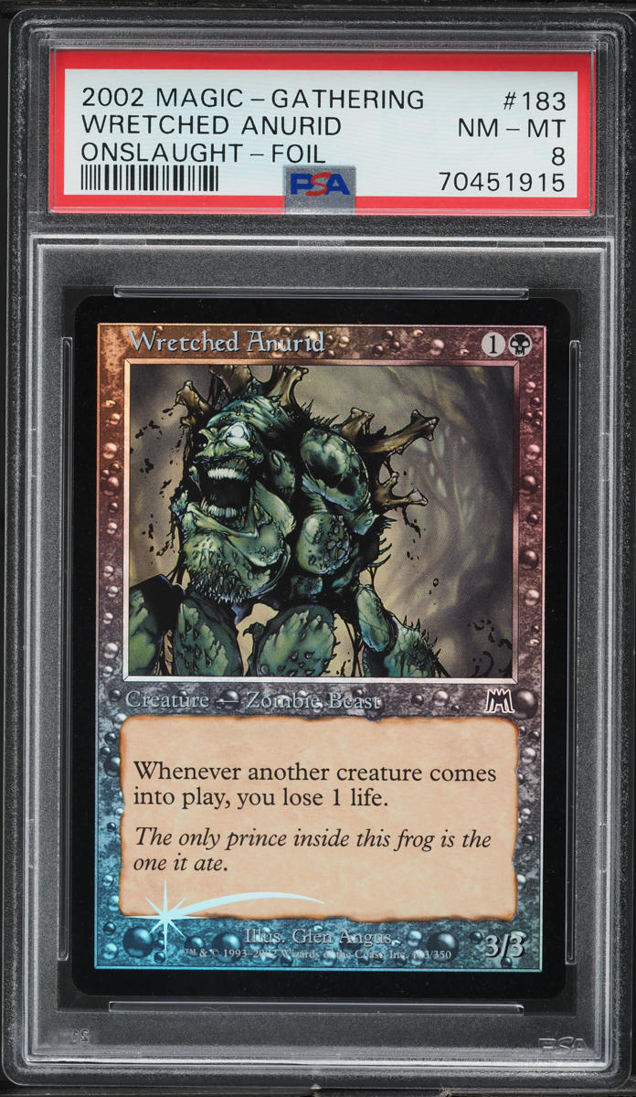 2002 Magic The Gathering MTG Onslaught Foil Wretched Anurid #183 PSA 8 ...