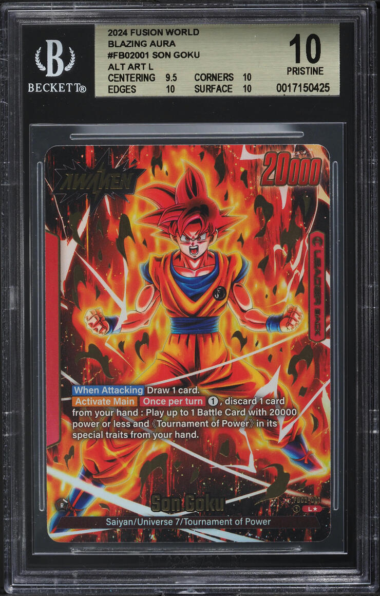 2024 Dragon Ball Super Fusion World Blazing Aura Alt Art Son Goku BGS ...