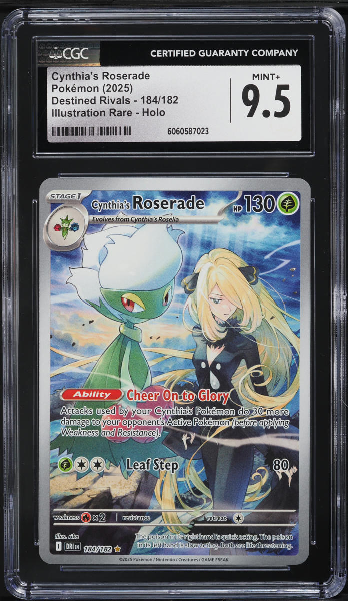 2025 Pokemon SV Destined Rivals IR Cynthia's Roserade #184 CGC 9.5 ...