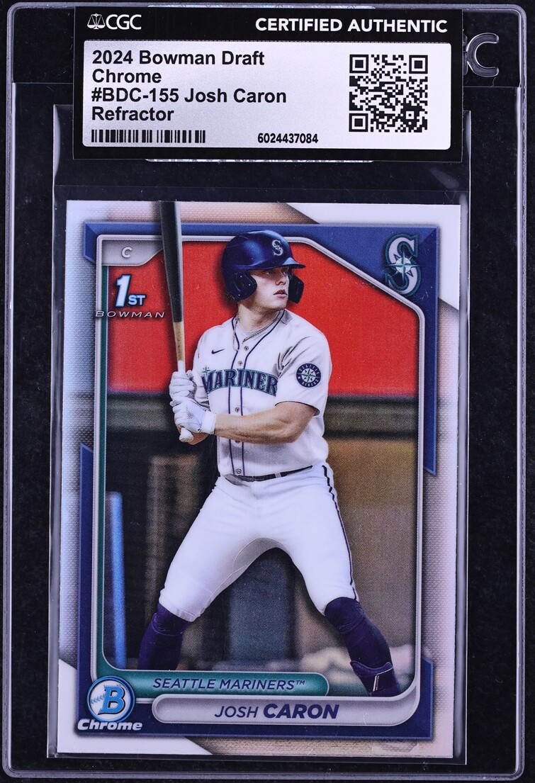 2024 Bowman Chrome Draft Refractor Josh Caron PROSPECT #BDC-155 CGC ...