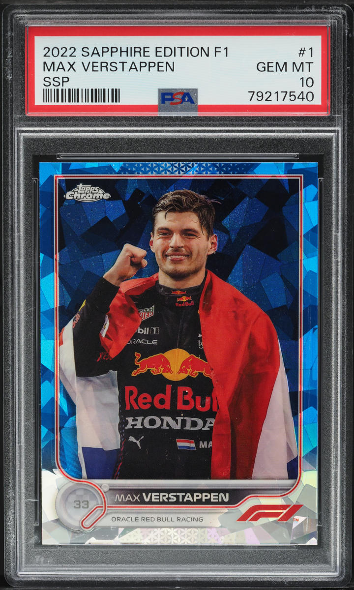 2022 Topps Chrome Formula 1 F1 Sapphire Max Verstappen SSP #1 PSA 10 ...