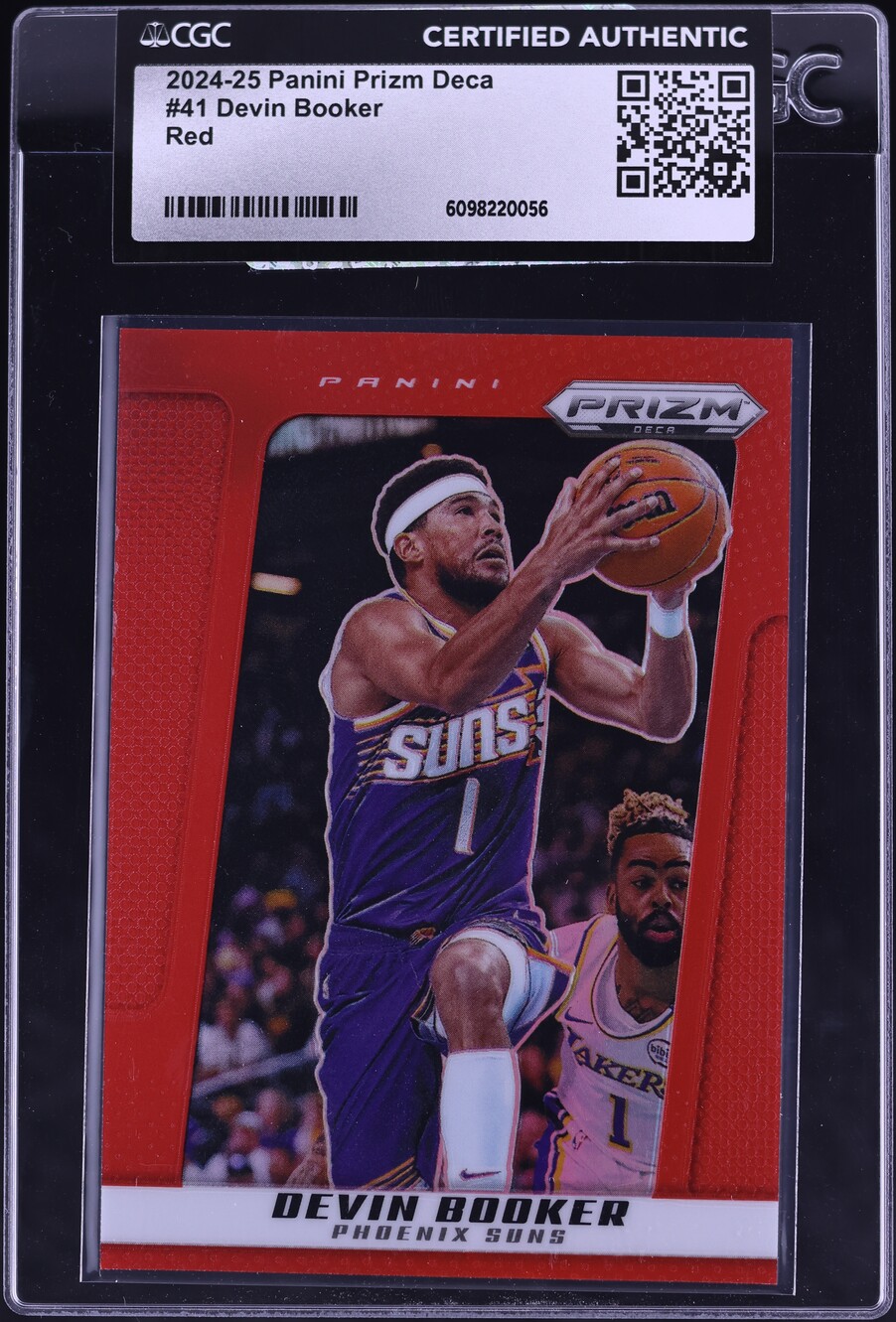 2024 Panini Prizm Deca Red Devin Booker /199 #41 CGC AUTH on Fanatics ...