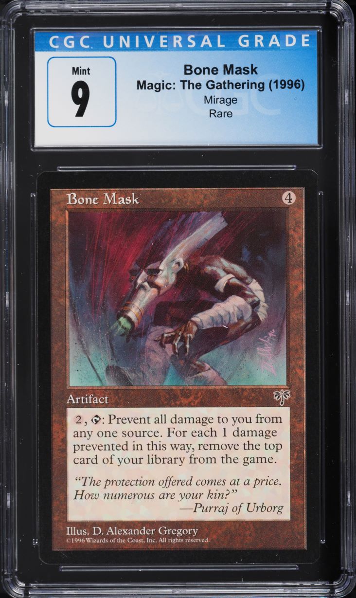 1996 Magic The Gathering MTG Mirage Bone Mask CGC 9 MINT on Fanatics ...