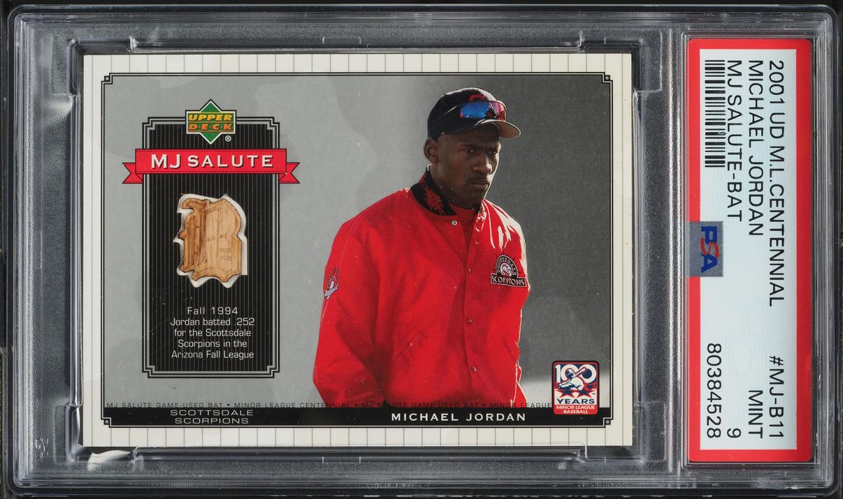 2001 UD Minor League Centennial MJ Salute Michael Jordan BAT PATCH #MJ ...