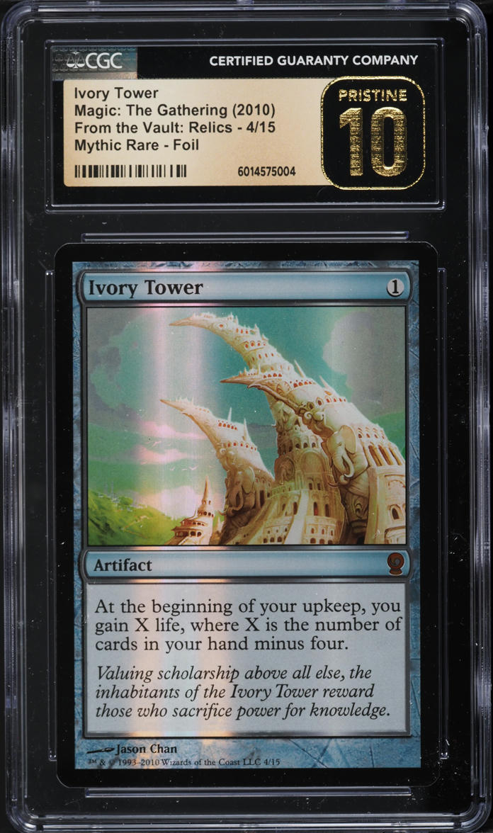 2010 Magic The Gathering From The Vault Relics Foil Ivory Tower CGC 10 PRISTINE on Fanatics Collect