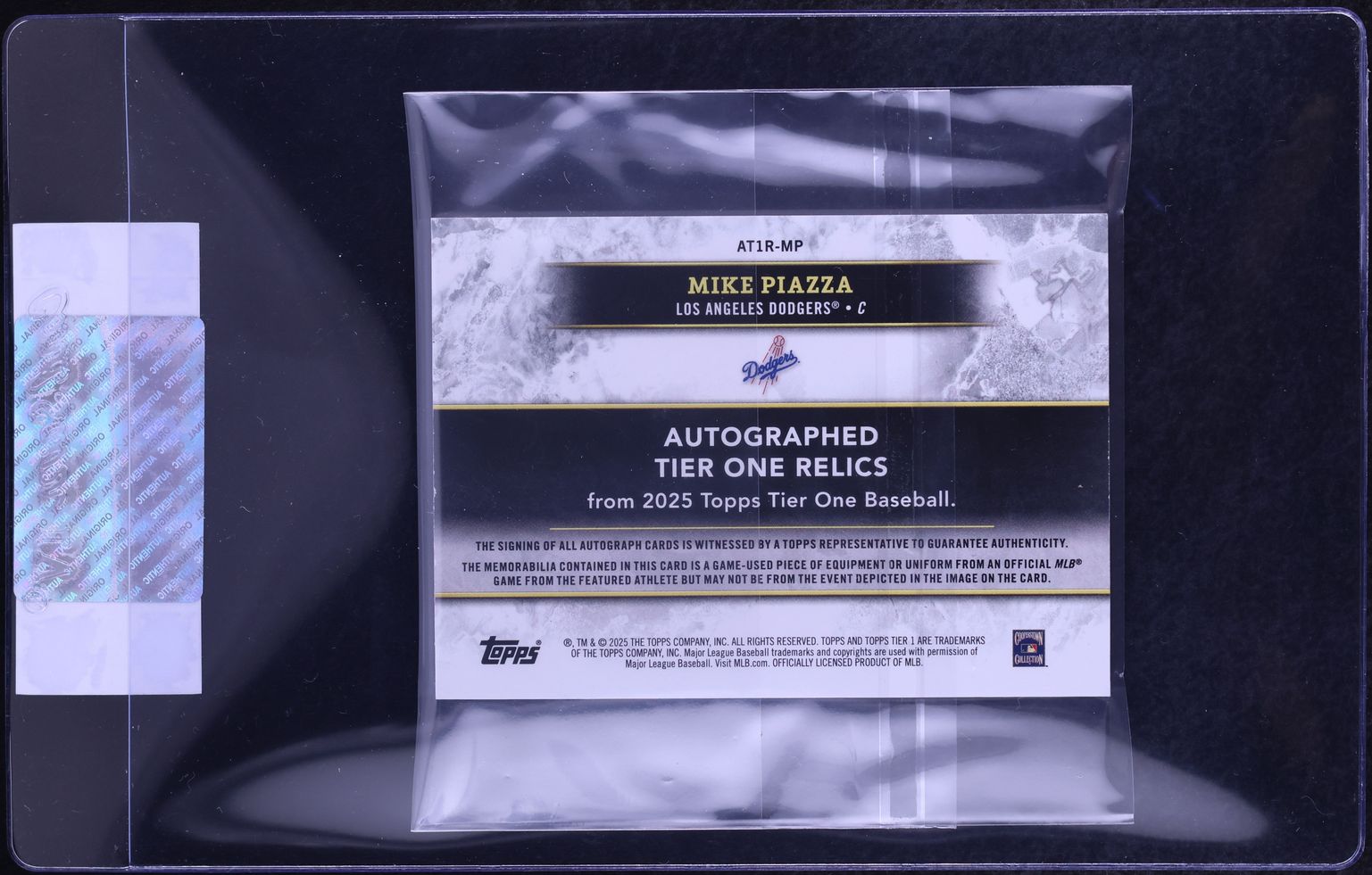 2025 Topps Tier One Holo Silver Buttons Mike Piazza PATCH AUTO /5 #AT1R ...