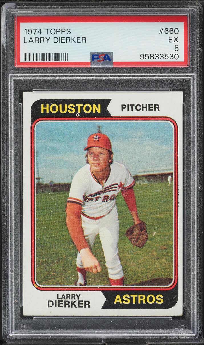 1974 Topps Larry Dierker #660 PSA 5 EX on Fanatics Collect