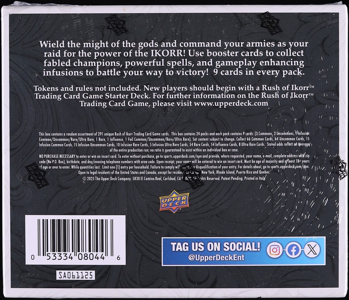 2025 Upper Deck Rush of Ikorr Act Part 1: Shattered Chaos Booster Box ...