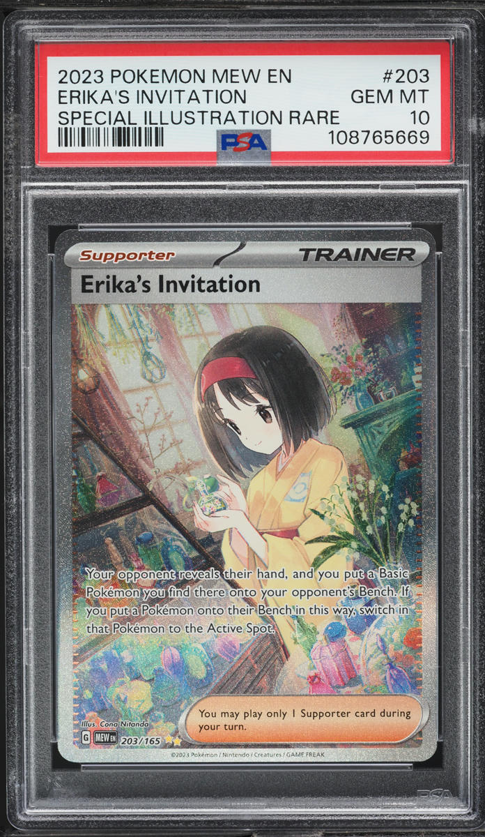 2023 Pokemon Scarlet & Violet 151 SIR Erika's Invitation #203 PSA 10 ...