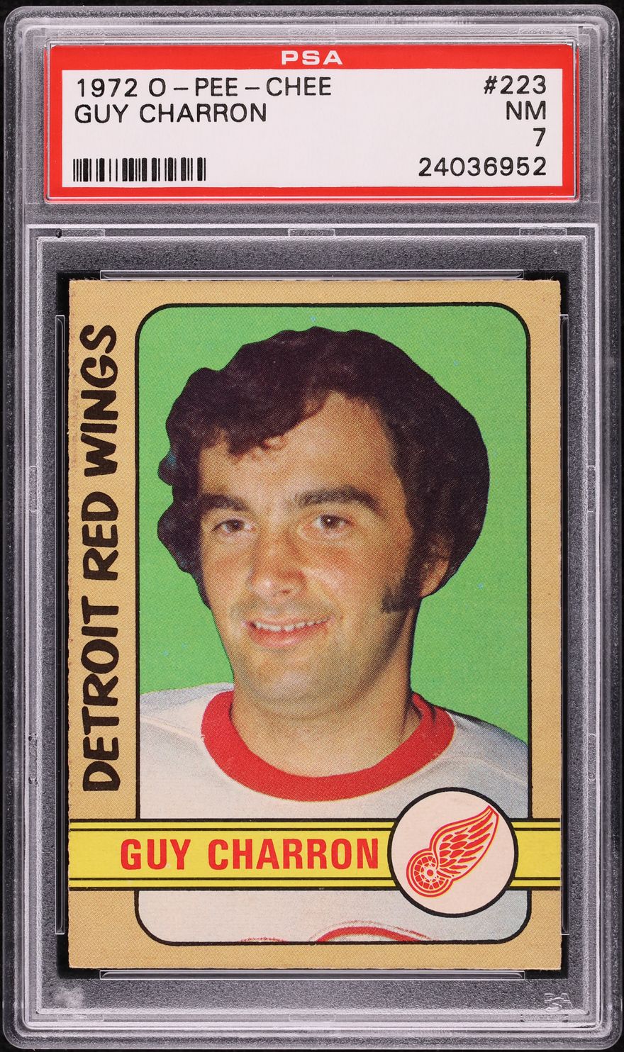 1972 O-Pee-Chee Hockey Guy Charron #223 PSA 7 NRMT on Fanatics Collect