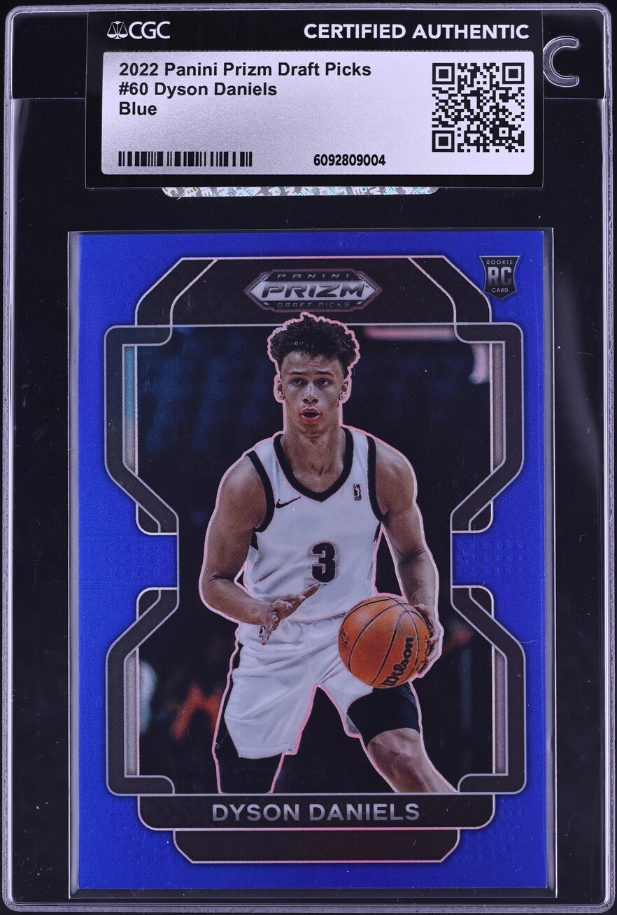 2022 Panini Prizm Draft Picks Blue Dyson Daniels ROOKIE 1/199 #60 CGC AUTH on Fanatics Collect