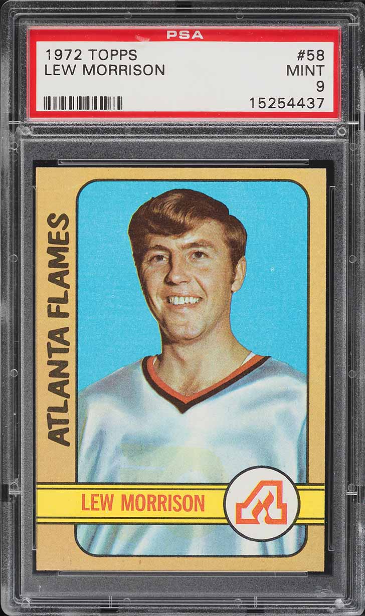 1972 Topps Hockey Lew Morrison #58 PSA 9 MINT on Fanatics Collect