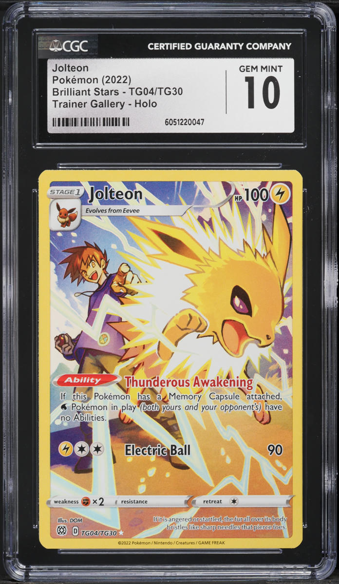 2022 Pokemon SWSH Brilliant Stars Full Art Jolteon #TG04 CGC 10 GEM ...